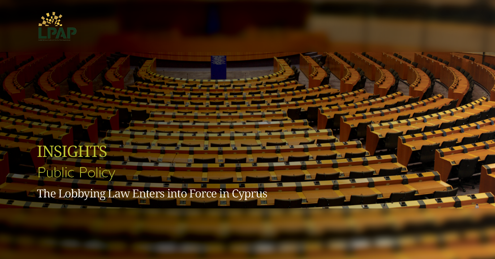 Lobbying Law Enters into Force - LPAP